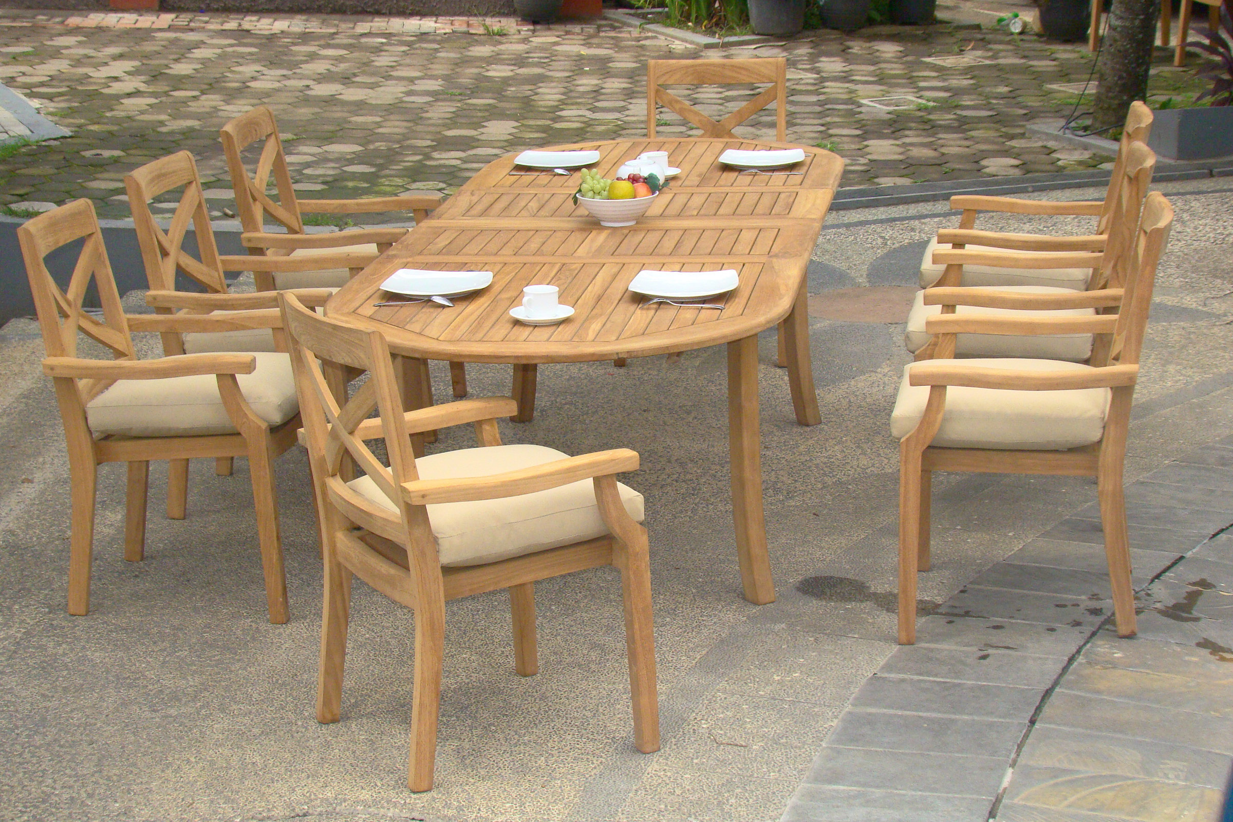 Rosecliff Heights Glenn Luxurious Teak Dining Set | Wayfair