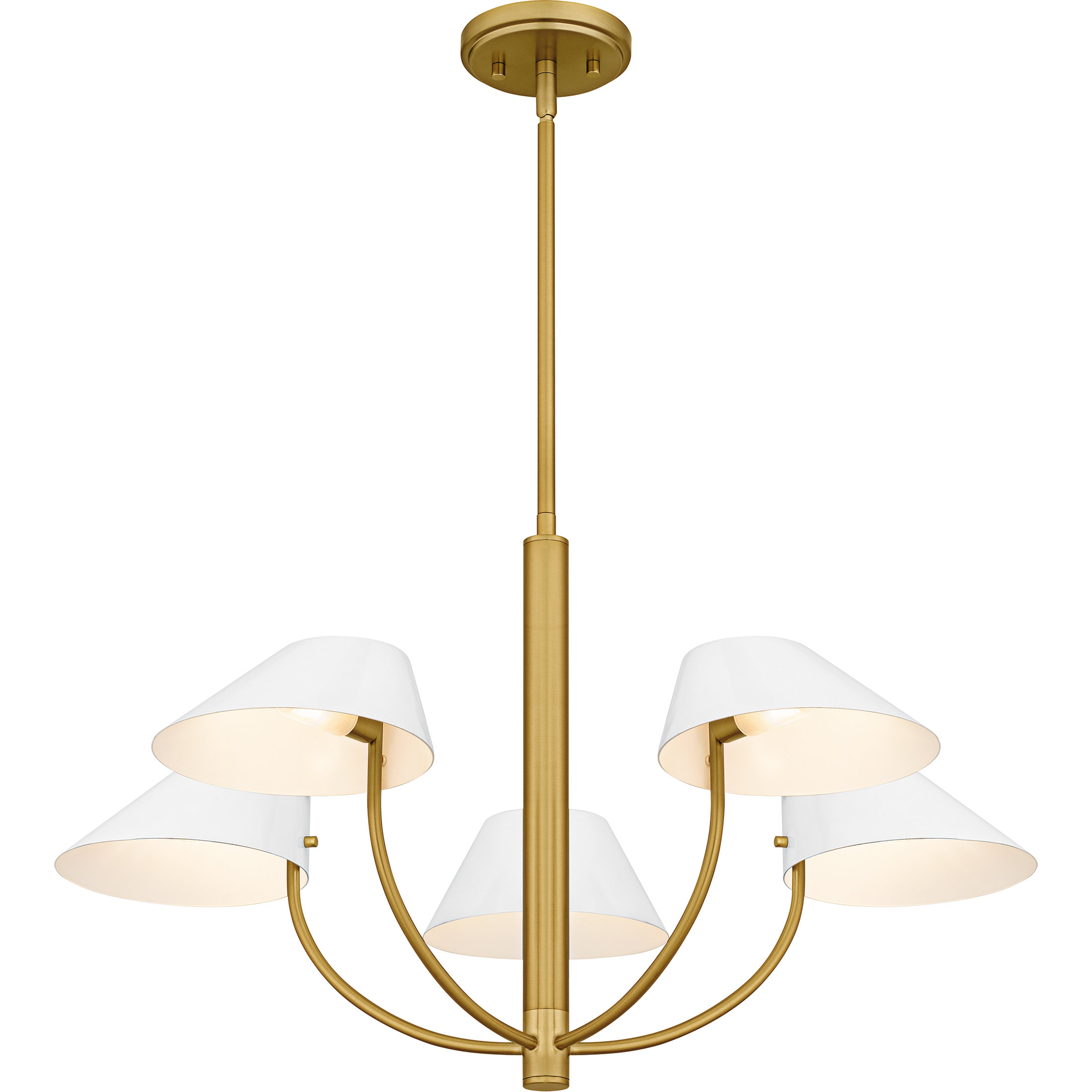 Mercer41 Penley 5-Light Brushed Gold Chandelier | Wayfair