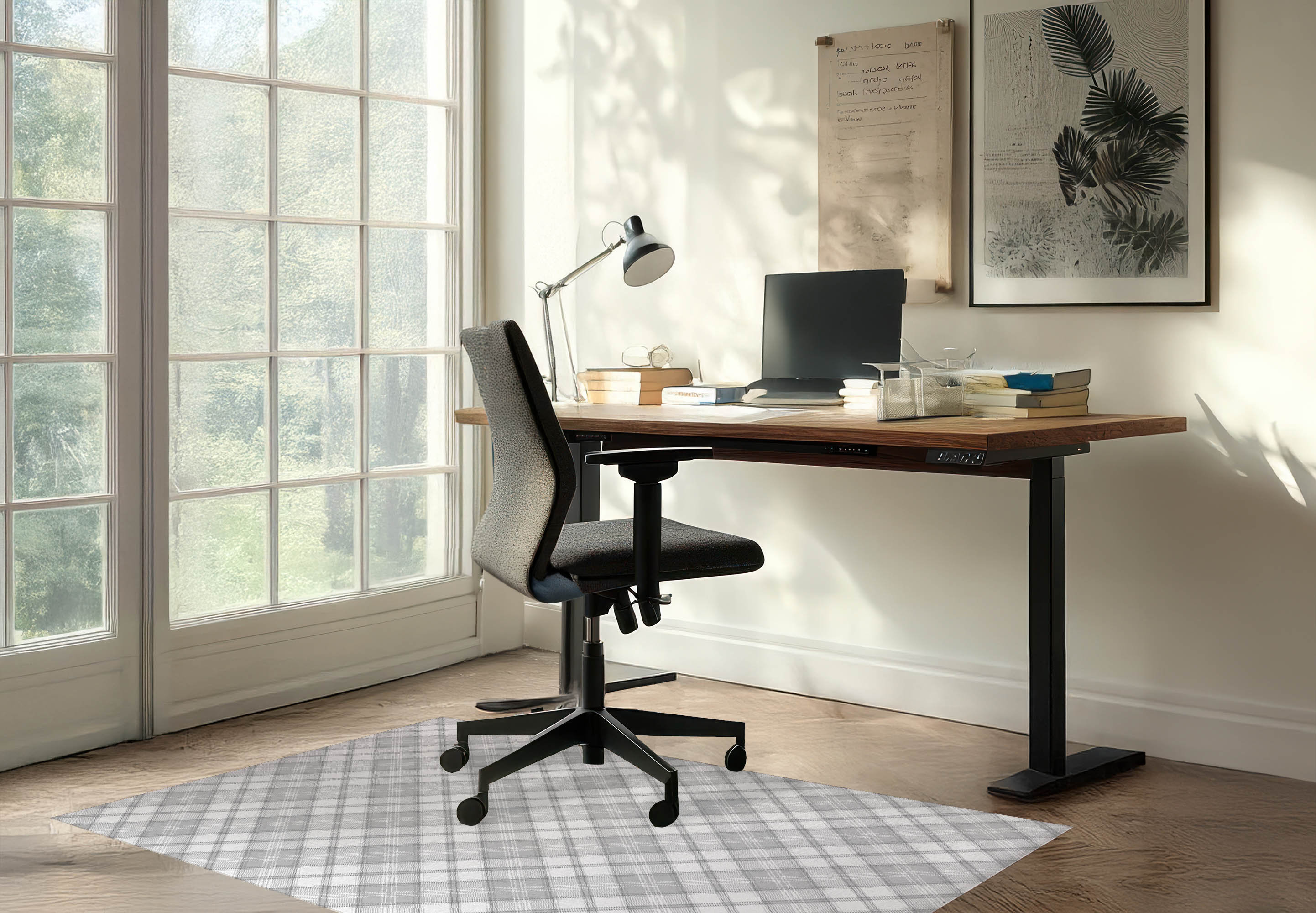 Christopher's Corner Diamond Plaid Office Mat | Wayfair
