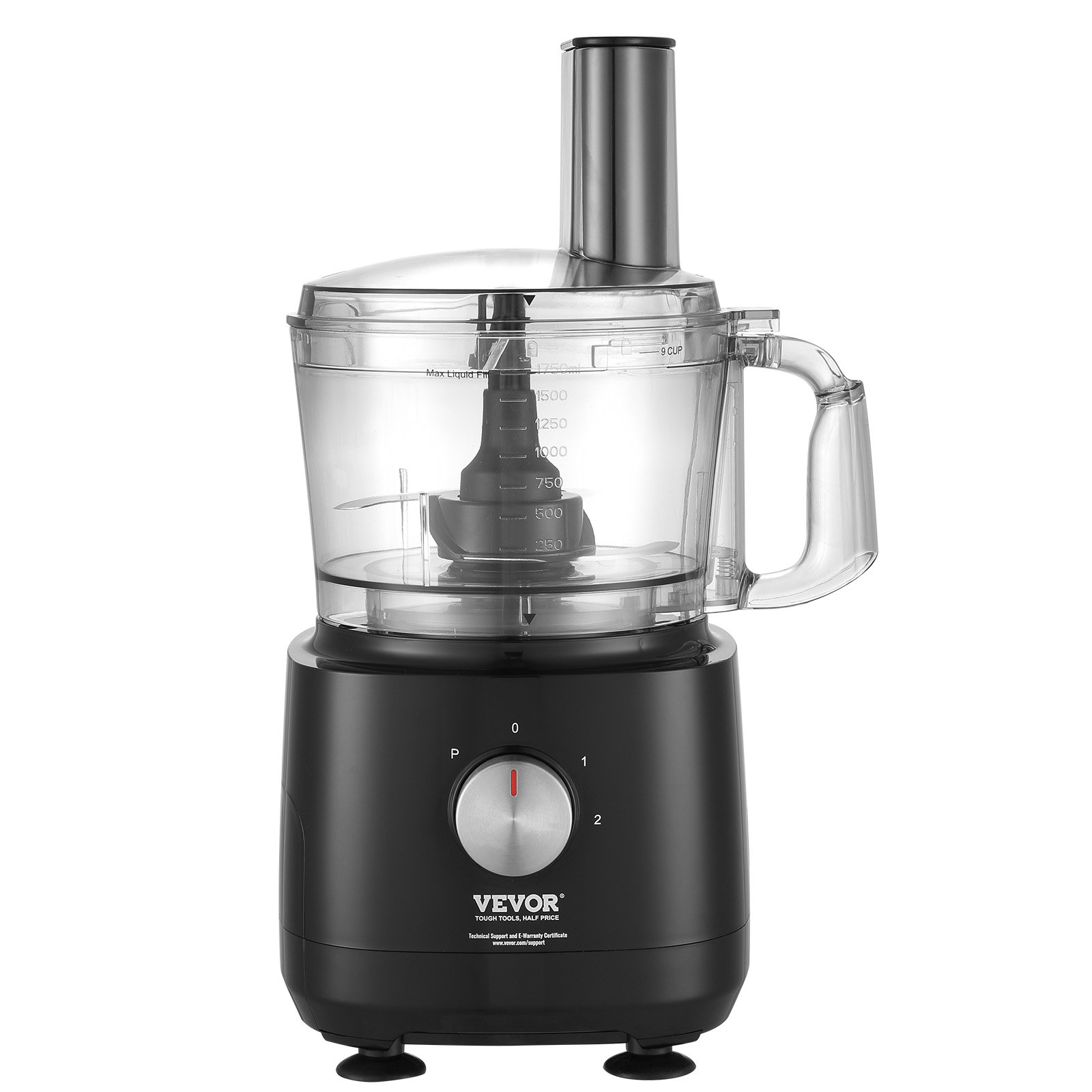 VEVOR 9-Cup 600W Food Processor Vegetable Chopper for Shredding Slicing ...
