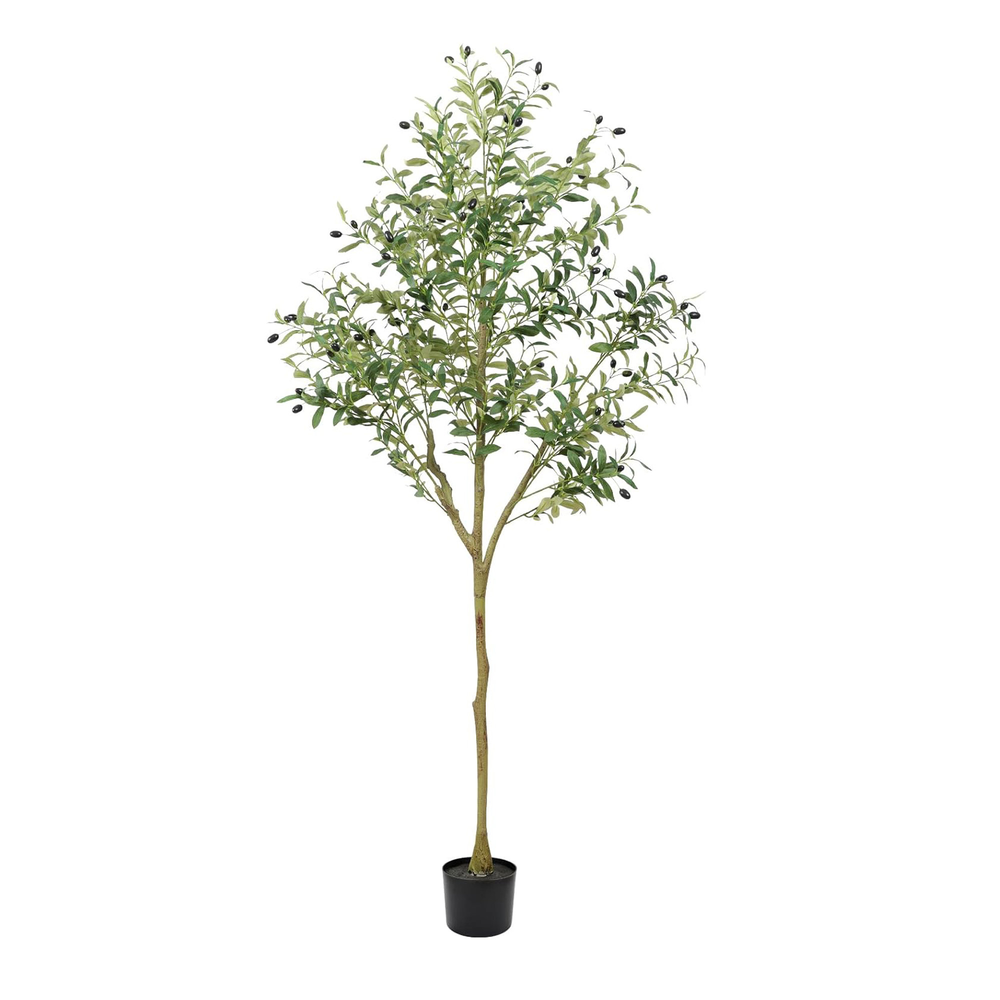 Primrue Faux Olive Tree in Pot Fake Green Plants Room Decor - Wayfair ...