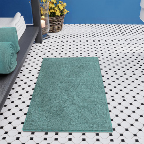 Green Bath Rugs & Mats You'll Love | Wayfair