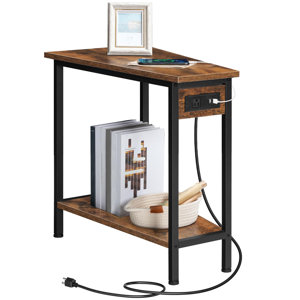 17 Stories Wedge End Table With Charging Station, Recliner Wedge Side ...