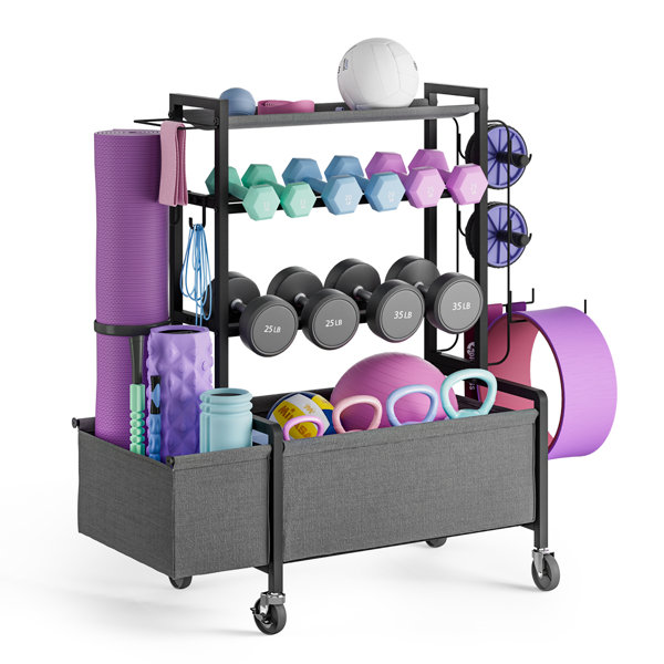 Latitude Run® Freestanding Adjustable Dumbbell Storage Rack Weight Rack ...