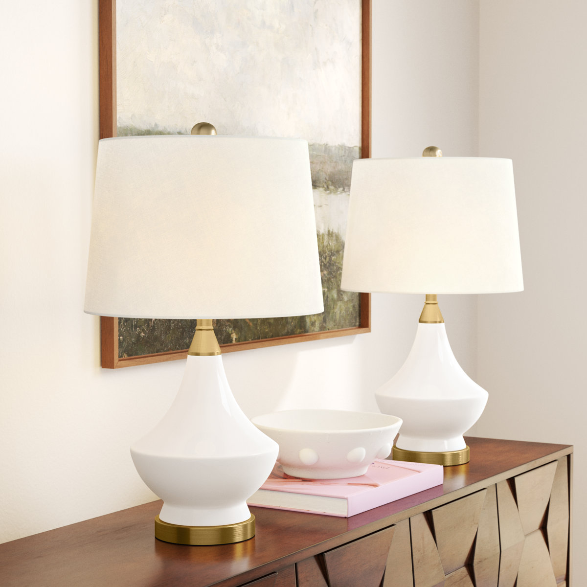 Kelly Clarkson Home Clara Ceramic Table Lamp (Set of 2) & Reviews | Wayfair