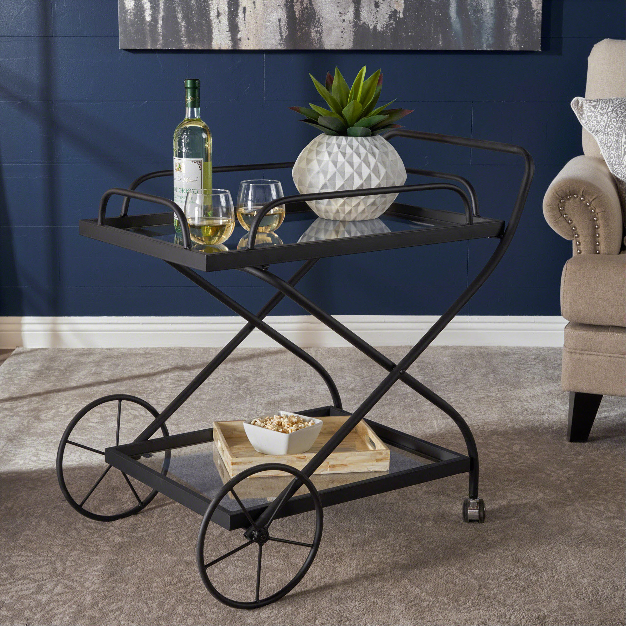 17 Stories Versatile And Stylish Bar Cart For Home Entertaining | Wayfair