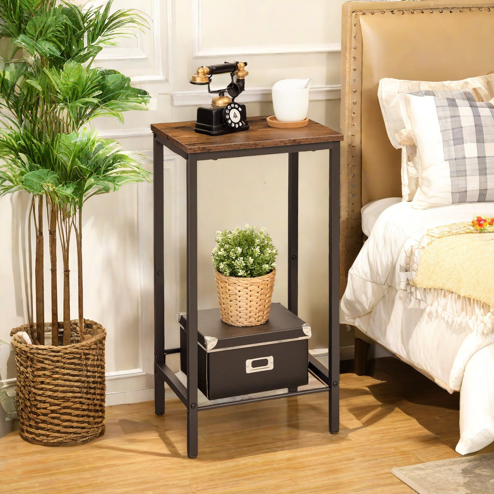 17 Stories Tall Side Table Small Entryway Table | Wayfair