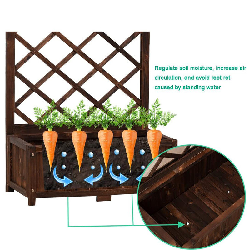 Gracie Oaks Raised Garden Bed 67-inch Floral Vertical Planter Box ...