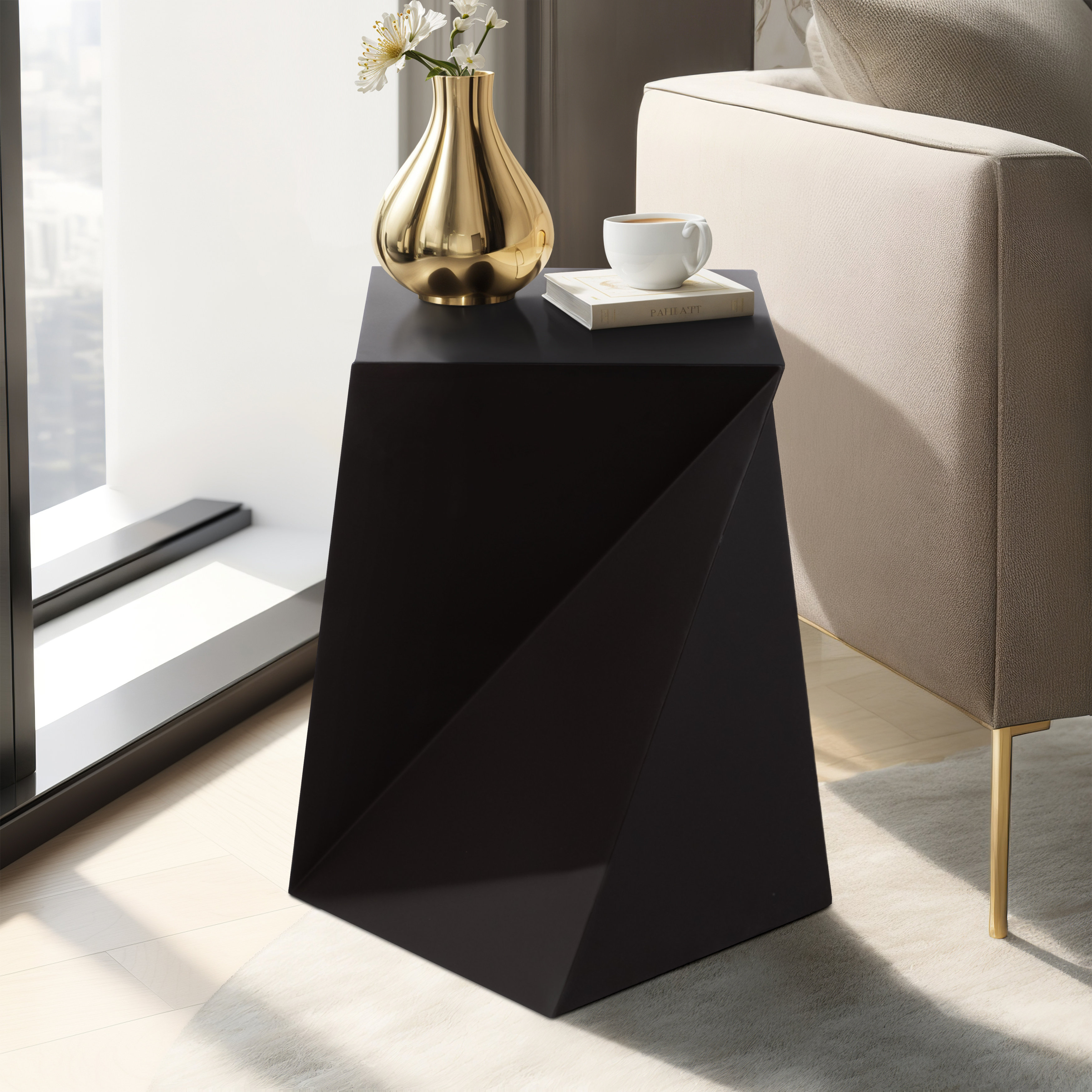Corrigan Studio® Modern Side Table Metal Accent Table - Contemporary ...