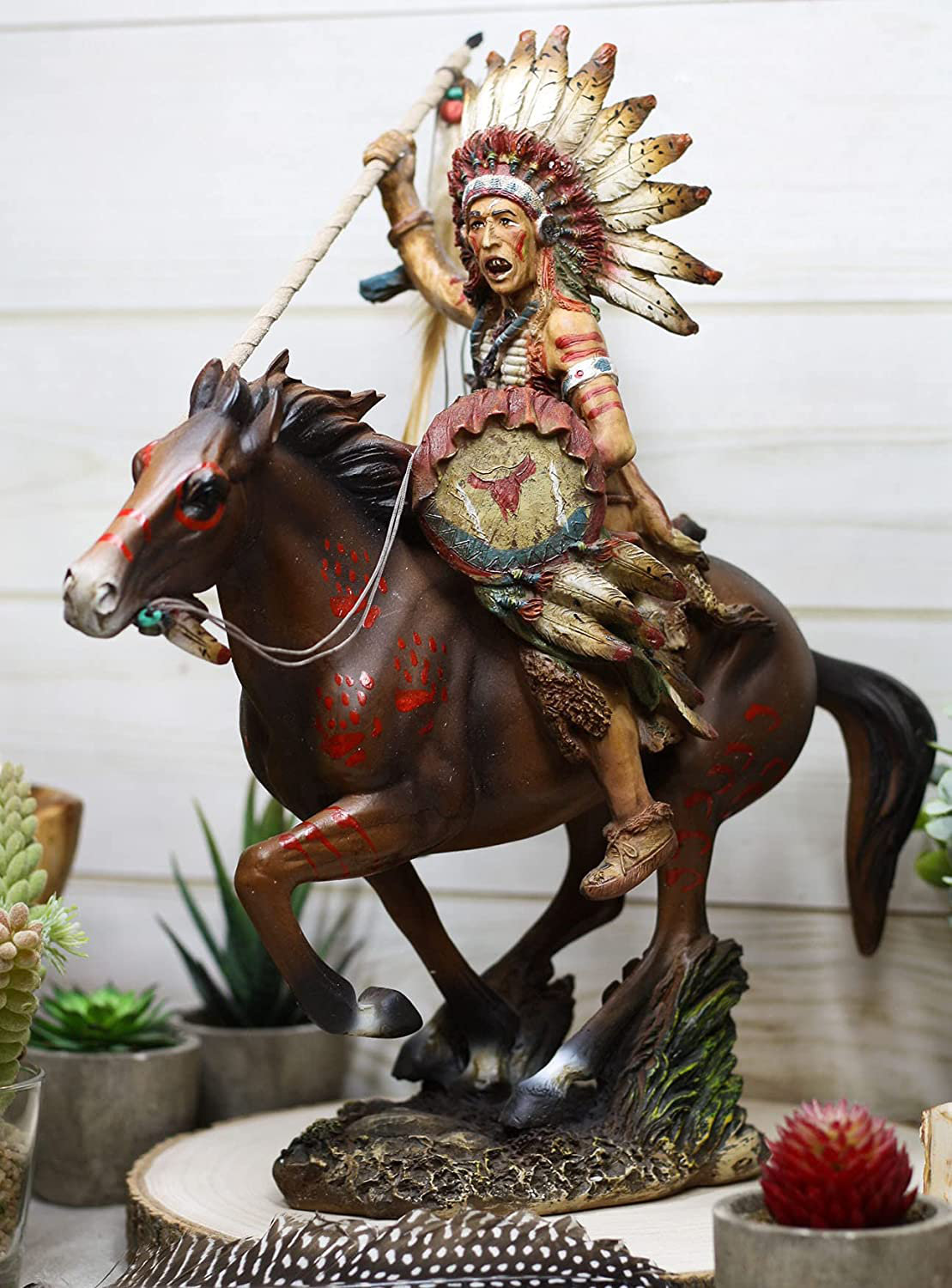 Bungalow Rose Moheed Tribal Native American Indian Chief Warrior With ...