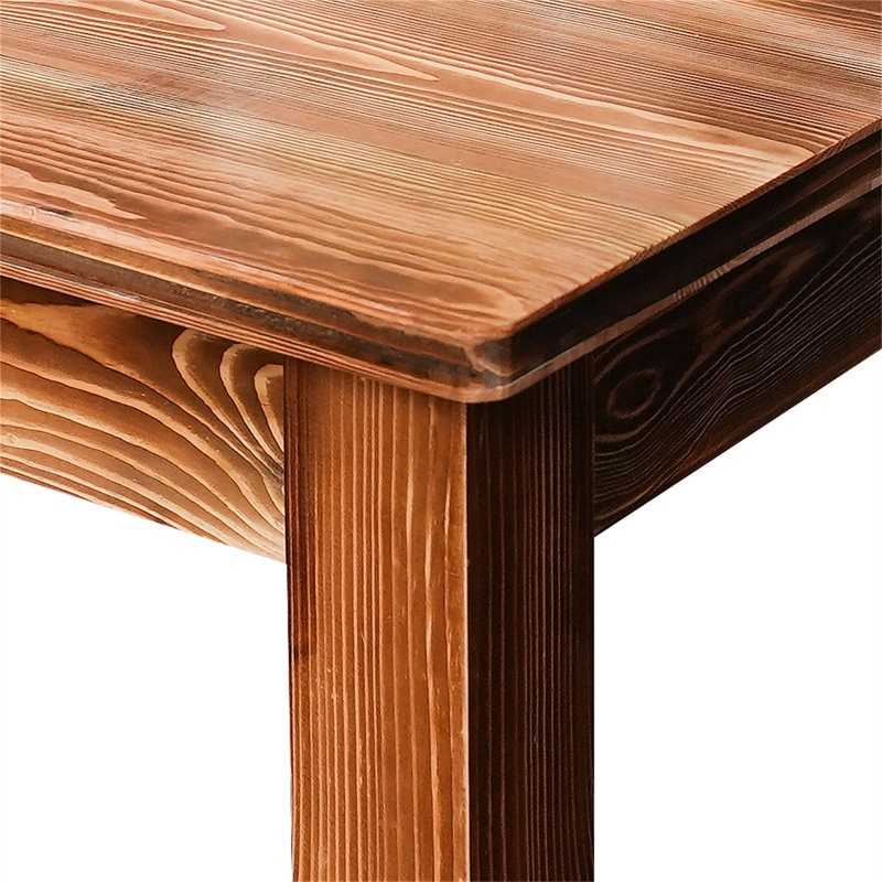 Millwood Pines Cleatrice 48" Solid Wood Dining Table, Farmhouse Kitchen ...