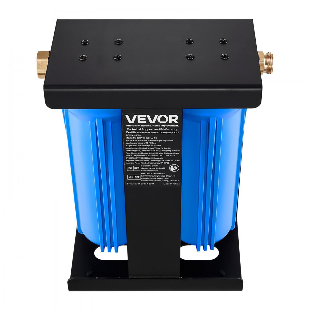 VEVOR RV Water Filter System 2-Cartridge with Basket for Campers Boats ...