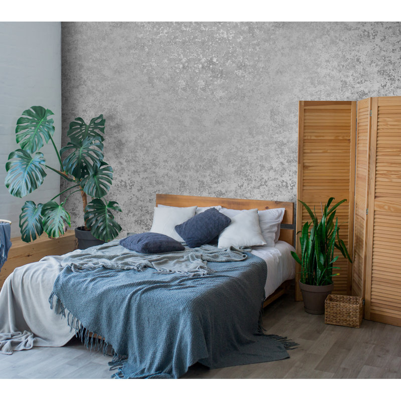 17 Stories Ambretta 33' L x 20.8" W Textured Metallic Wallpaper Roll ...