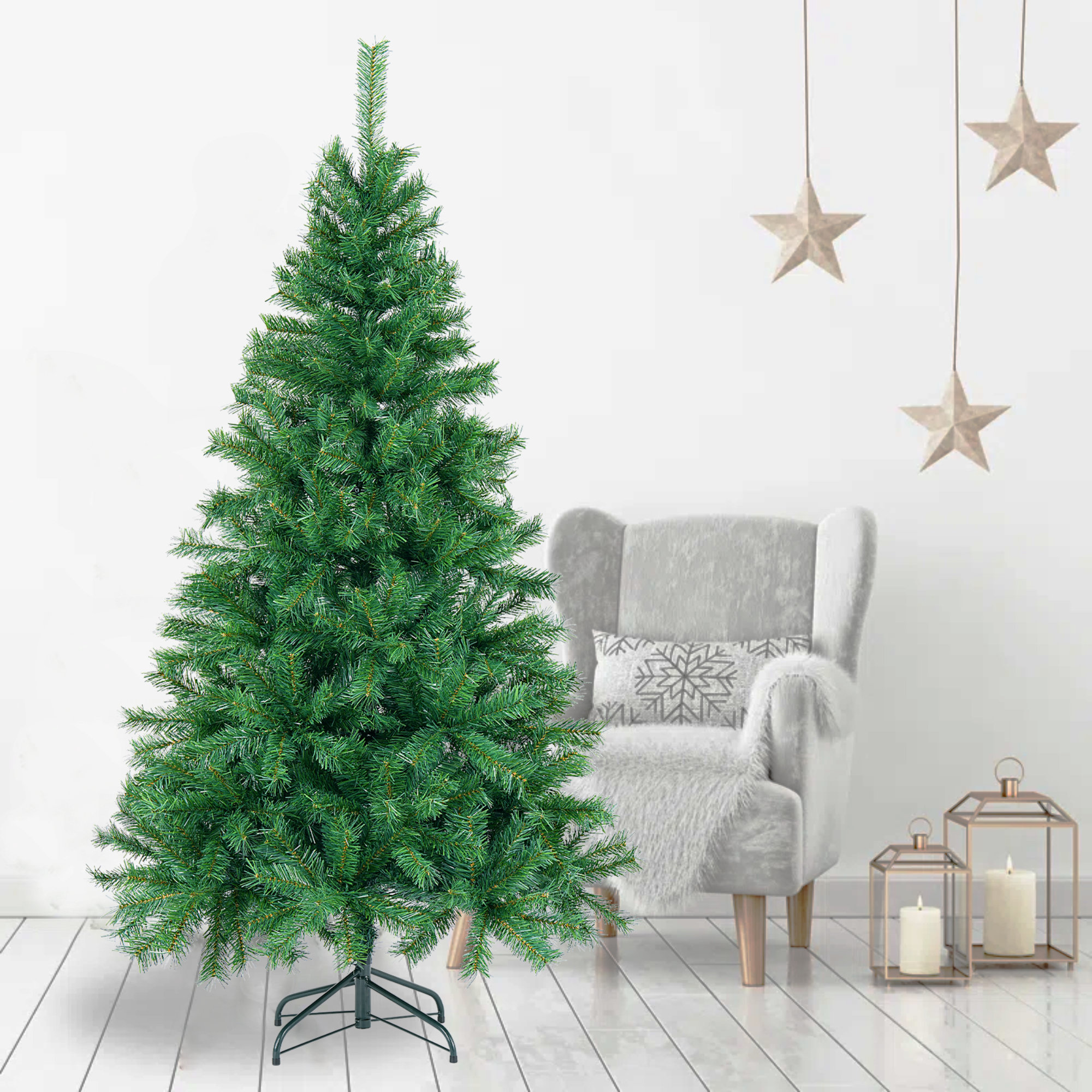 The Holiday Aisle® Kewanda 6ft Artificial Unlit Christmas Tree with ...