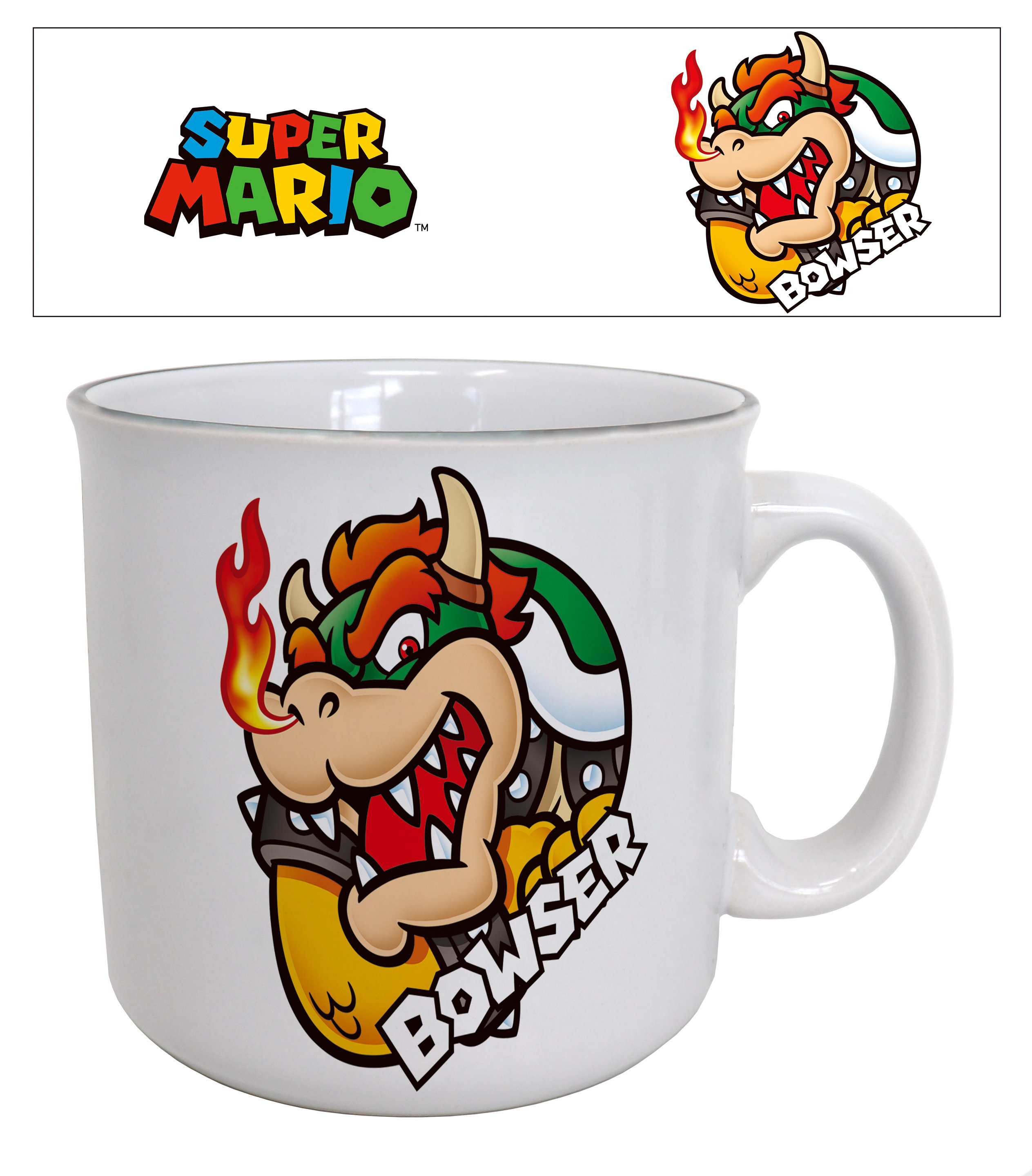 Pyramid America Super Mario - Bowser-Circle Na 20oz. Camper Mug | Wayfair