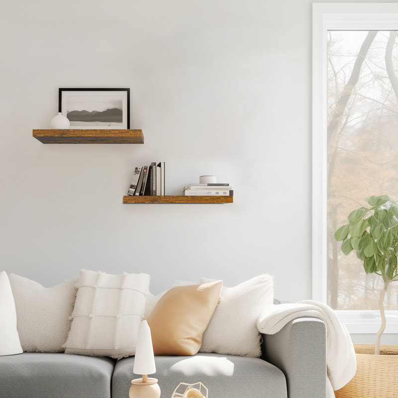 Millwood Pines Abramowski 3 Piece Floating Shelf Wall Display Wood ...