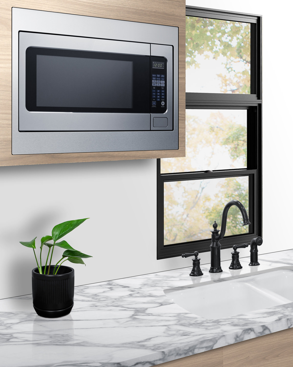 Summit Appliance 27" Wide Built-In Microwave (Trim Kit Included ...