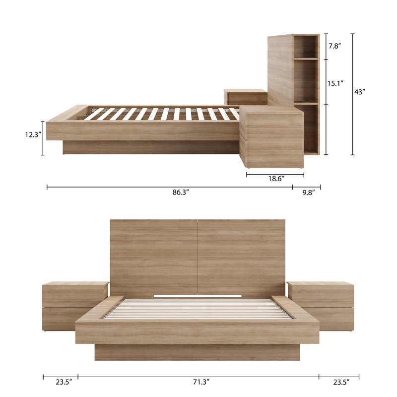 Wade Logan® Brix 4 Piece Bedroom Set & Reviews | Wayfair