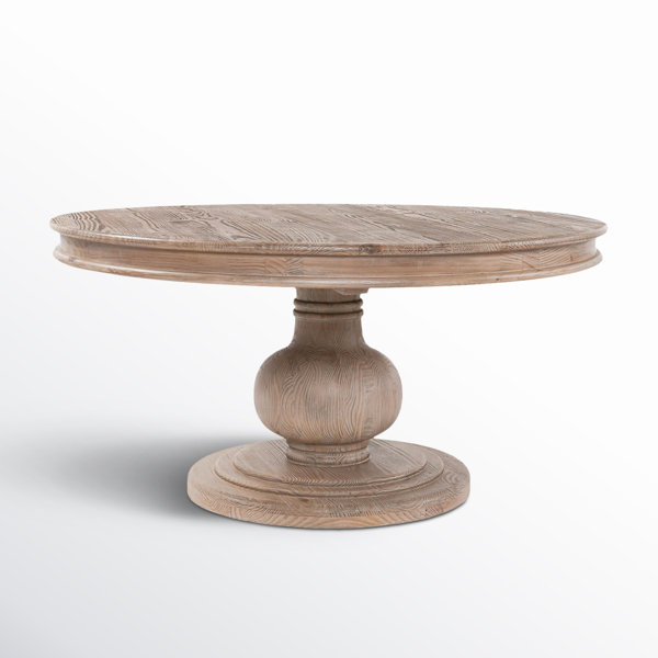 Birch Lane™ Dadeville Pine Round Solid Wood Dining Table & Reviews ...
