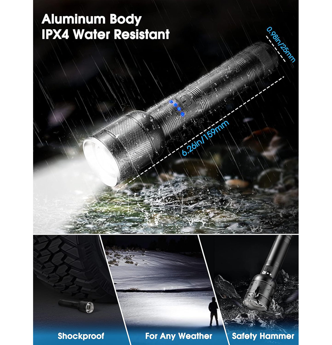 LOHASLED 3.85'' Battery Powered Integrated LED Flashlight & Reviews ...