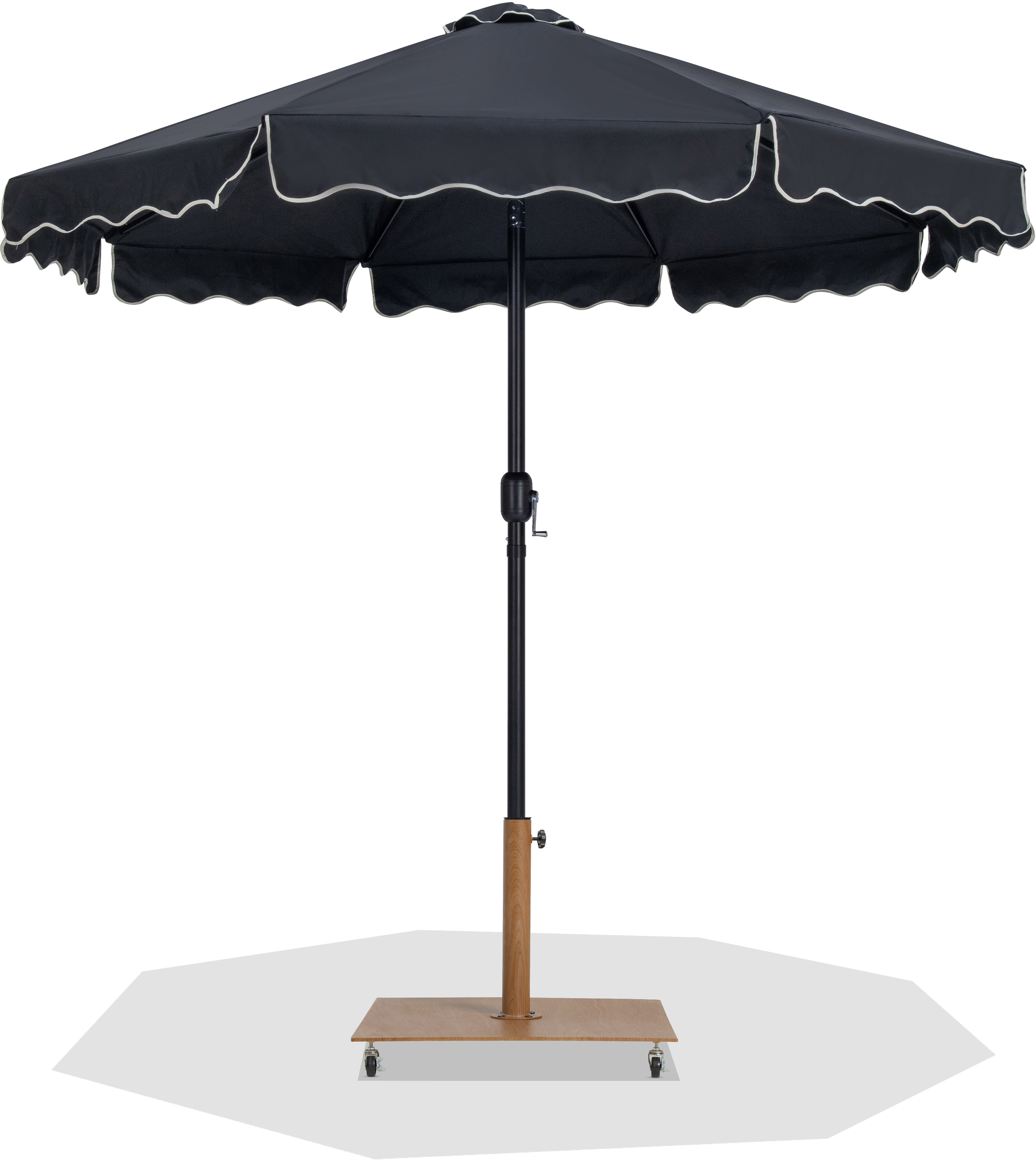 Arlmont & Co. Chavonte Fabric With Piping / Aluminum Patio Umbrella ...