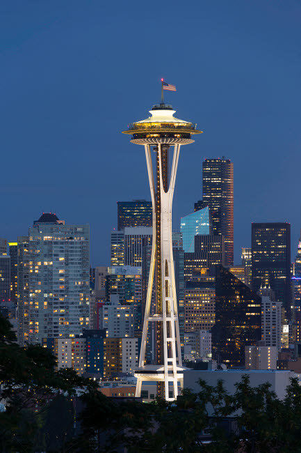 Latitude Run® USA Washington State Seattle Space Needle Poster Print By ...