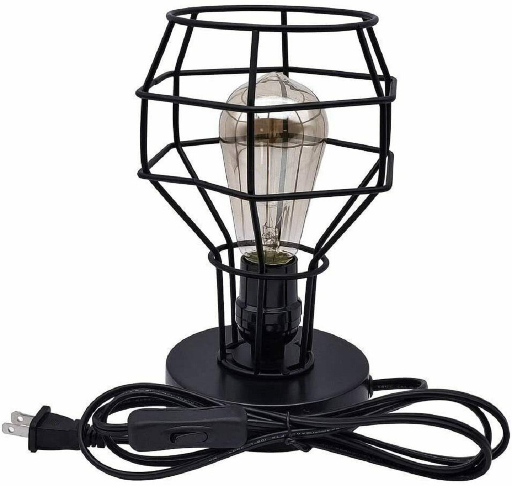 17 Stories Industrial Table Lamp E26 Edison Vintage Table Lamp Base ...