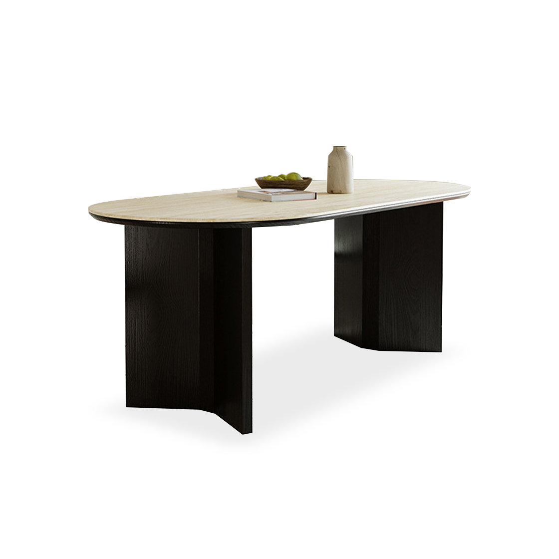 StyleCrafted Furniture Picture colour Oval Sintered Stone tabletop ...