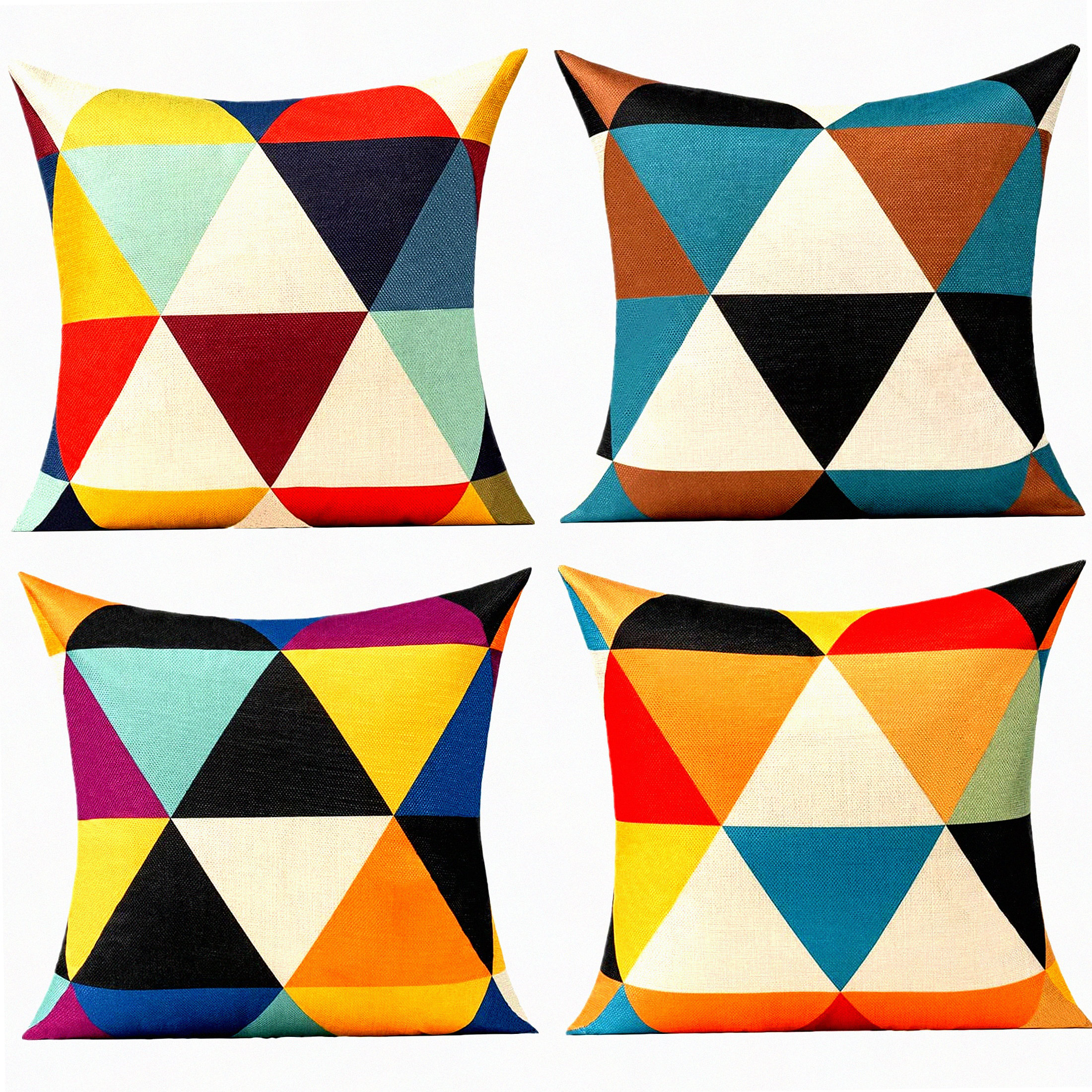 BRBCA Geometric Fall Decor Pillow Covers Set - Outdoor Cushion Cases ...