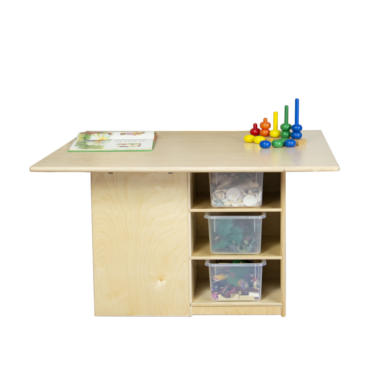Wood Designs Cubby Table with (12) Trays | Wayfair