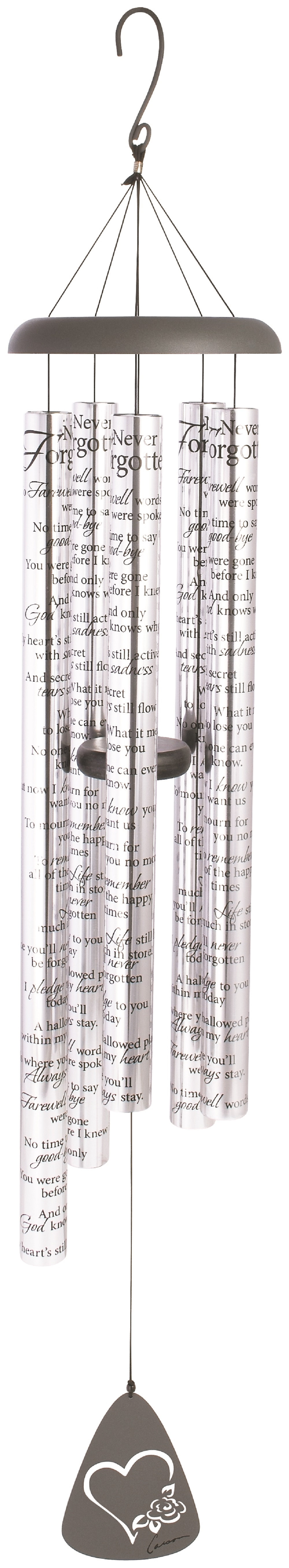 Carson Home Accents Sevillano Never Be Forgotten Sonnet Wind Chime ...