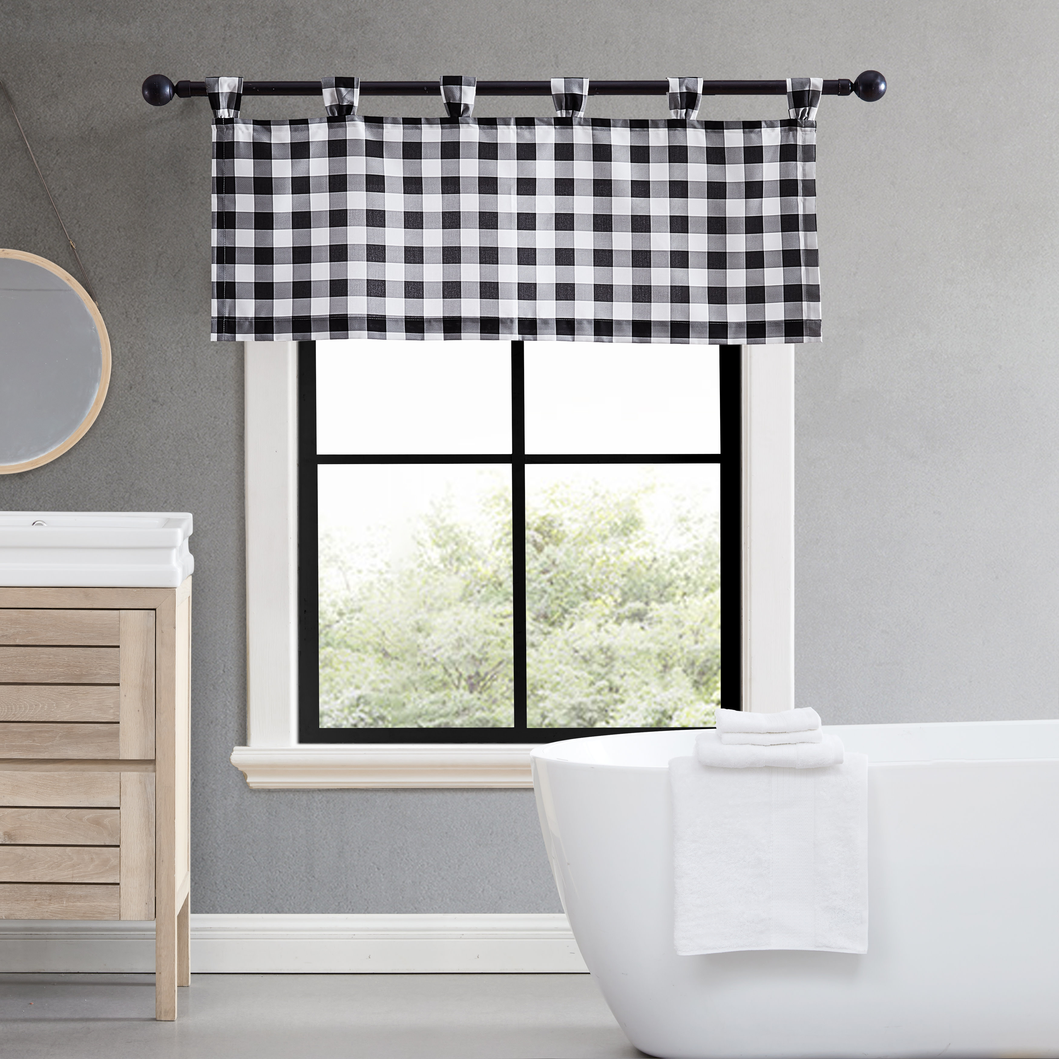 Eddie Bauer Mountain Plaid Tab Top Window Valance | Wayfair