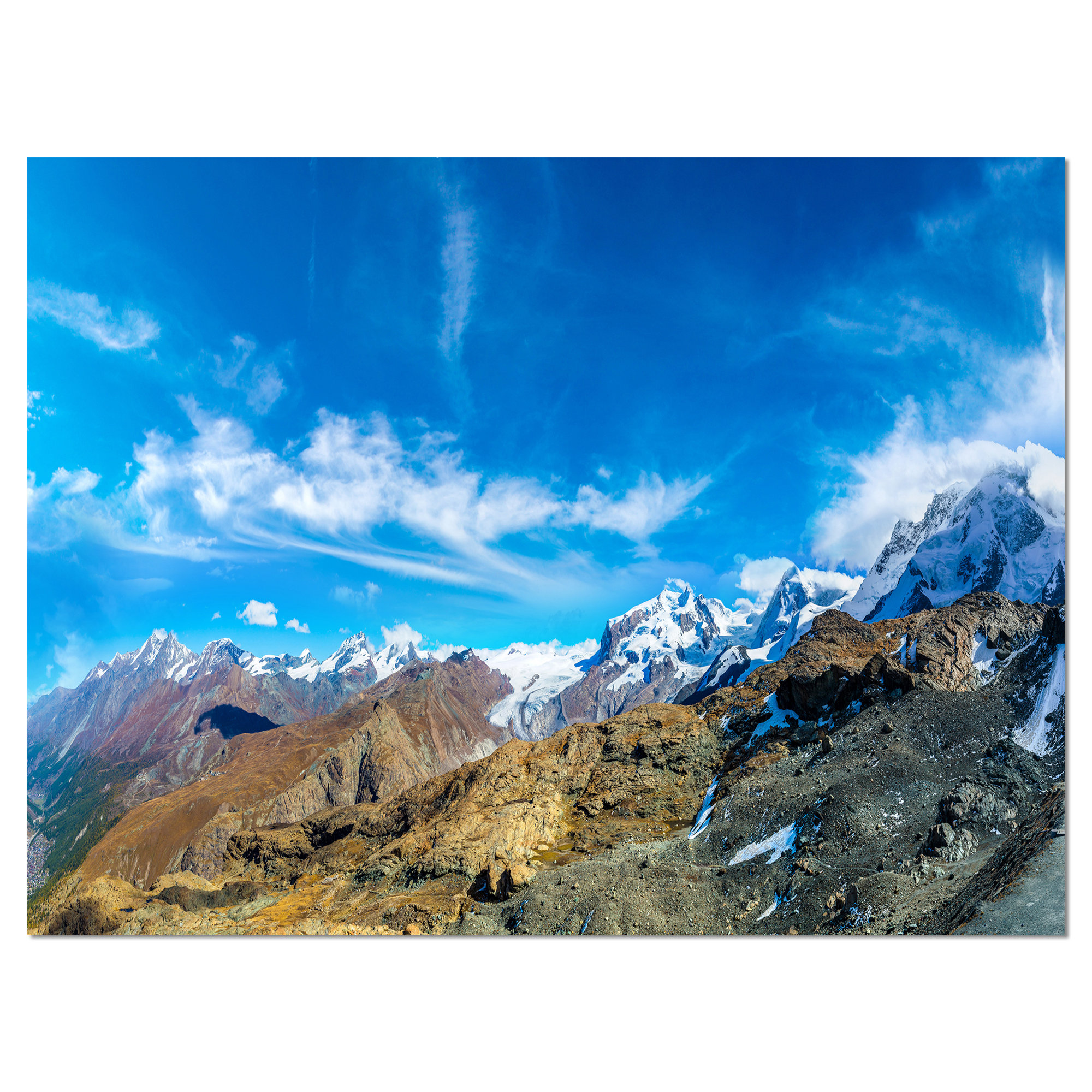 Design Art Alps Mountains in Switzerland Photographic Print on Wrapped ...