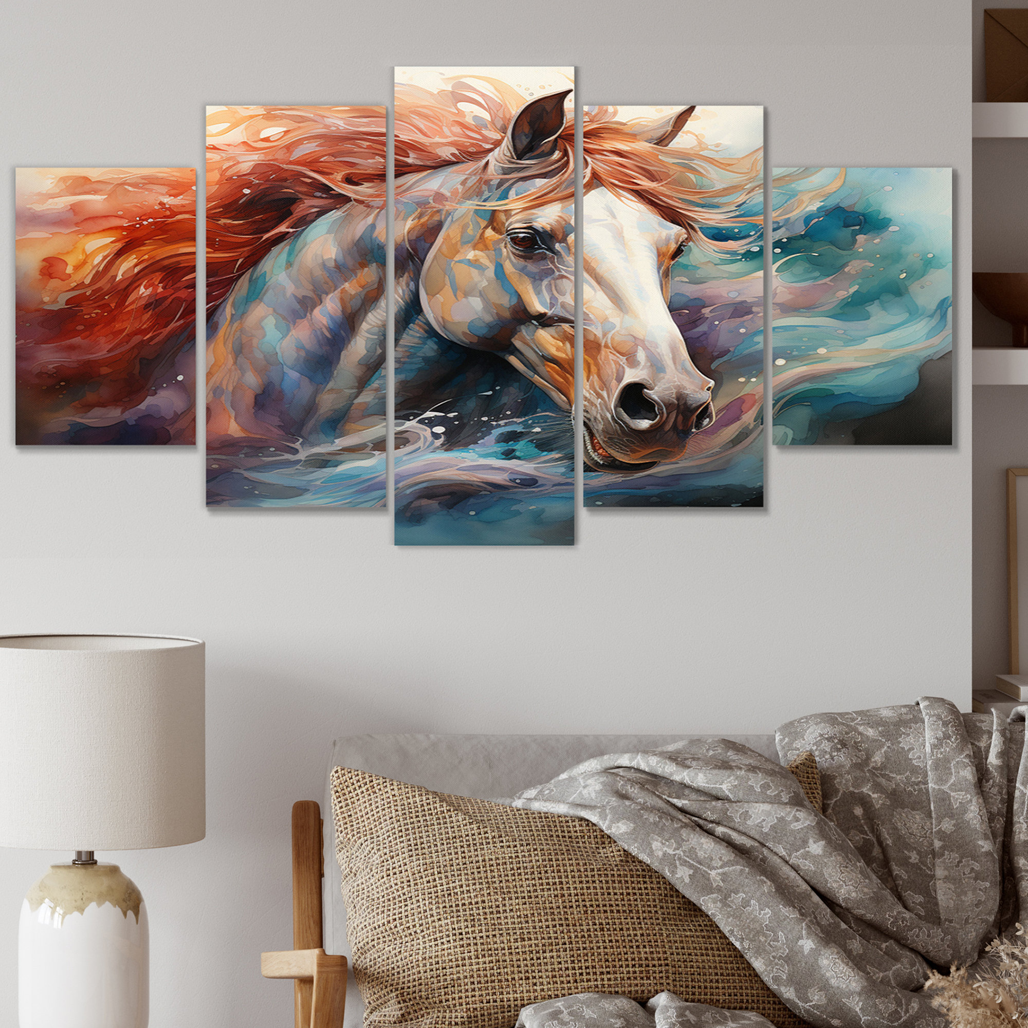 Ebern Designs Native Art The Spirit Horse I - Native American Art ...