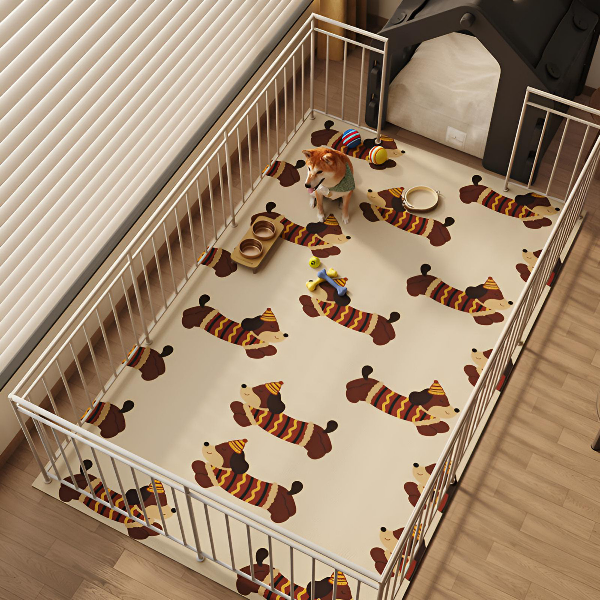 Archie & Oscar™ Cartoon Pattern Pet Mat Waterproof And Urine Proof PVC ...