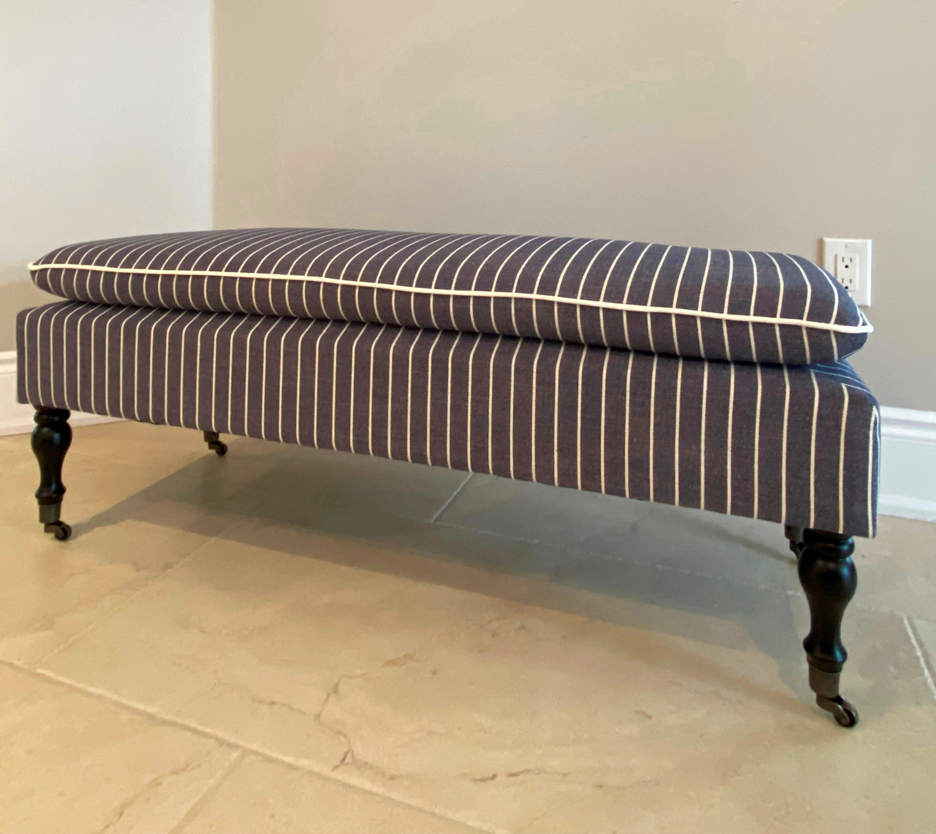 Canora Grey SEAT4U Prebe Bedroom Linen Ticking Stripe Fabric ...