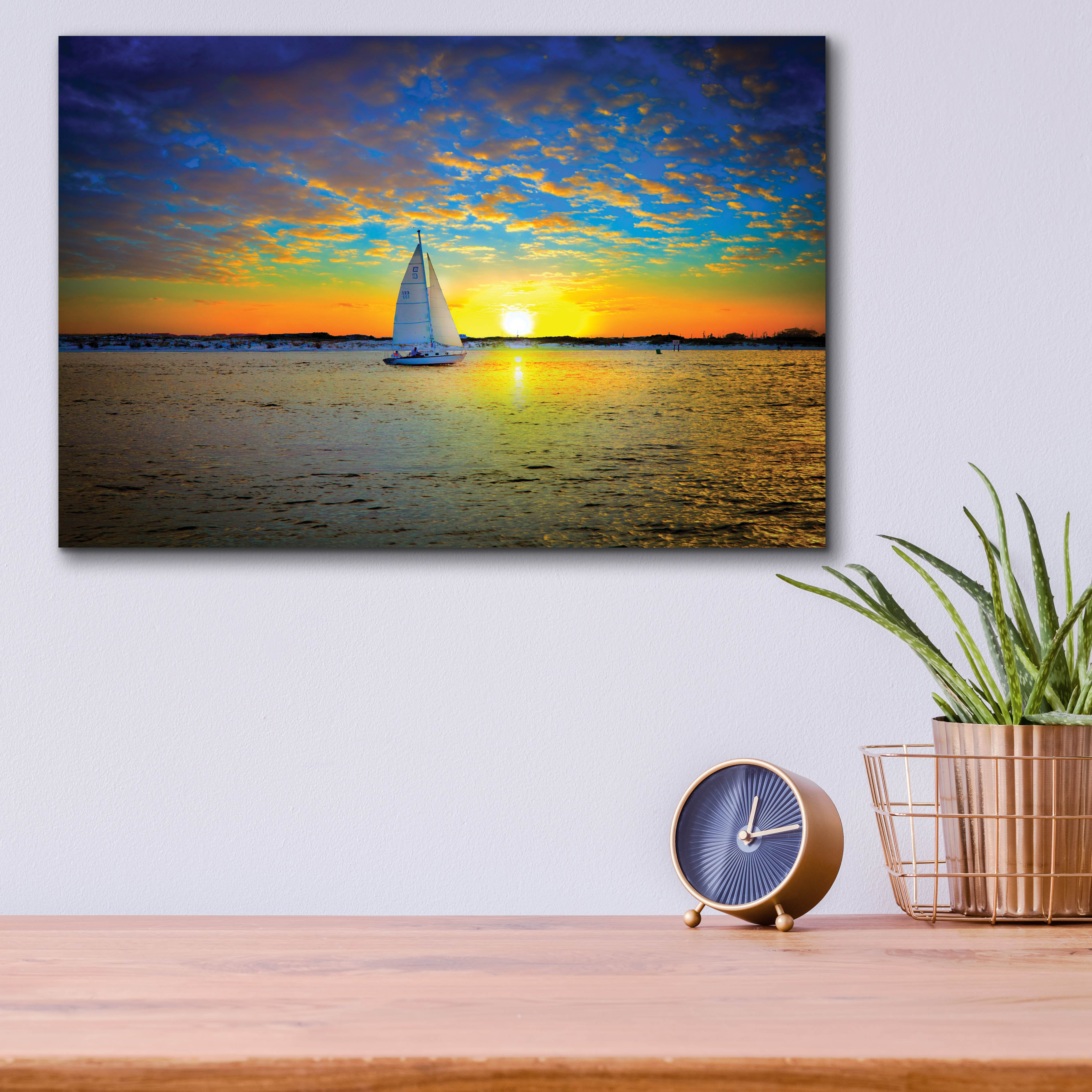 Breakwater Bay 'Destin Sunset Sailing East Pass' by Ezra Tanner ...
