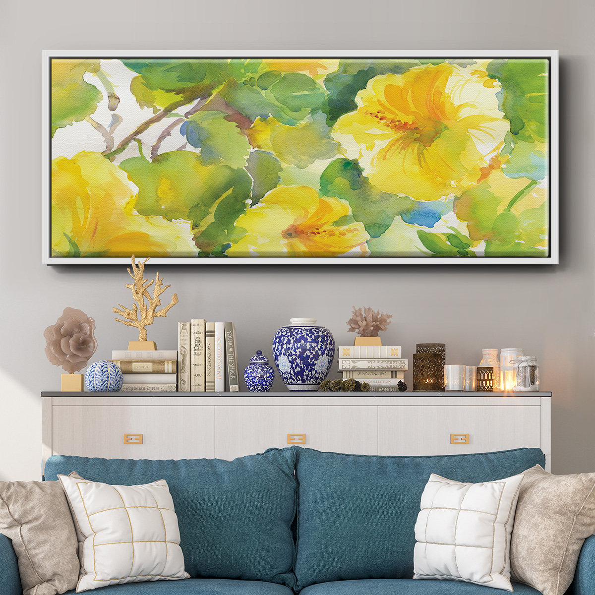 Red Barrel Studio® Citrus Hibiscus II- Framed Canvas | Wayfair