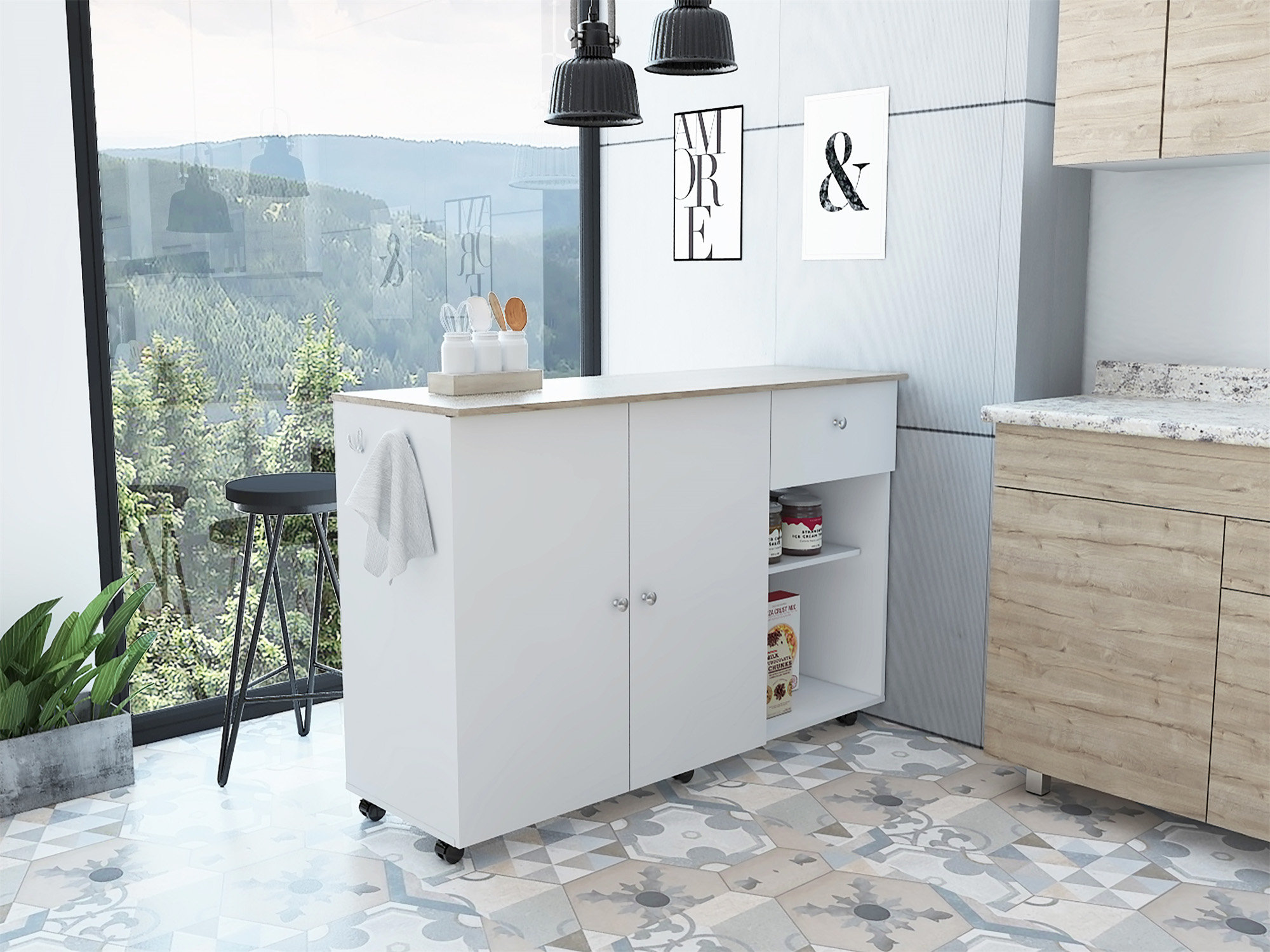 Ebern Designs Kitchen Island Cart Victoria - Wayfair Canada