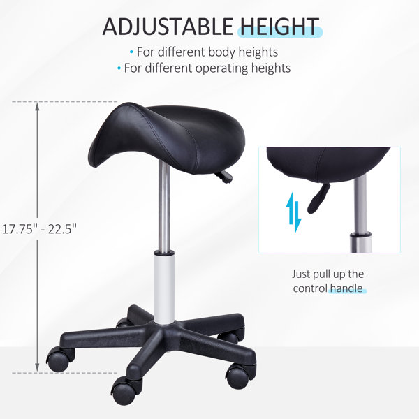 Ebern Designs Siège réglable à hauteur réglable, similicuir ergonomique ...