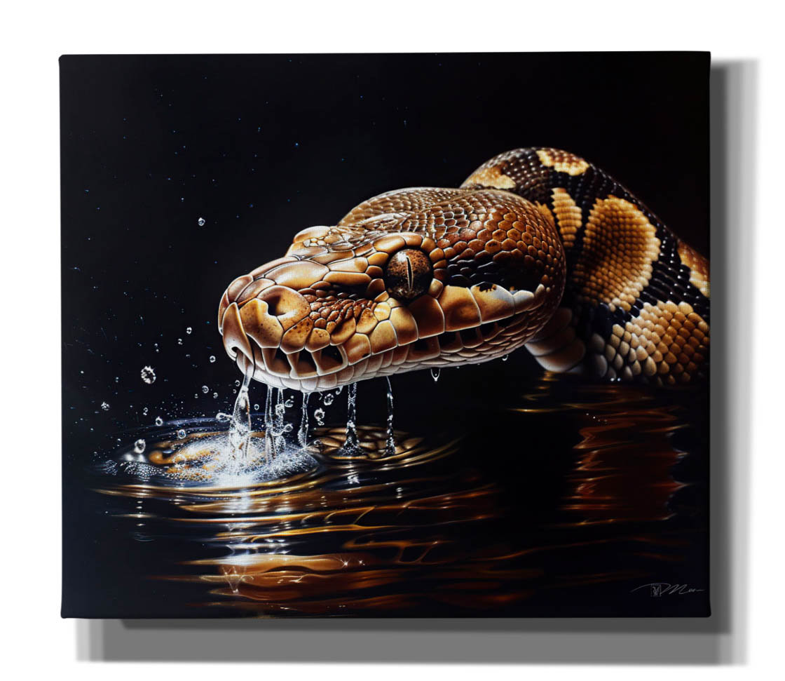 Ebern Designs Python Reticulated In Water In Ambush 2' by Momart Canvas ...