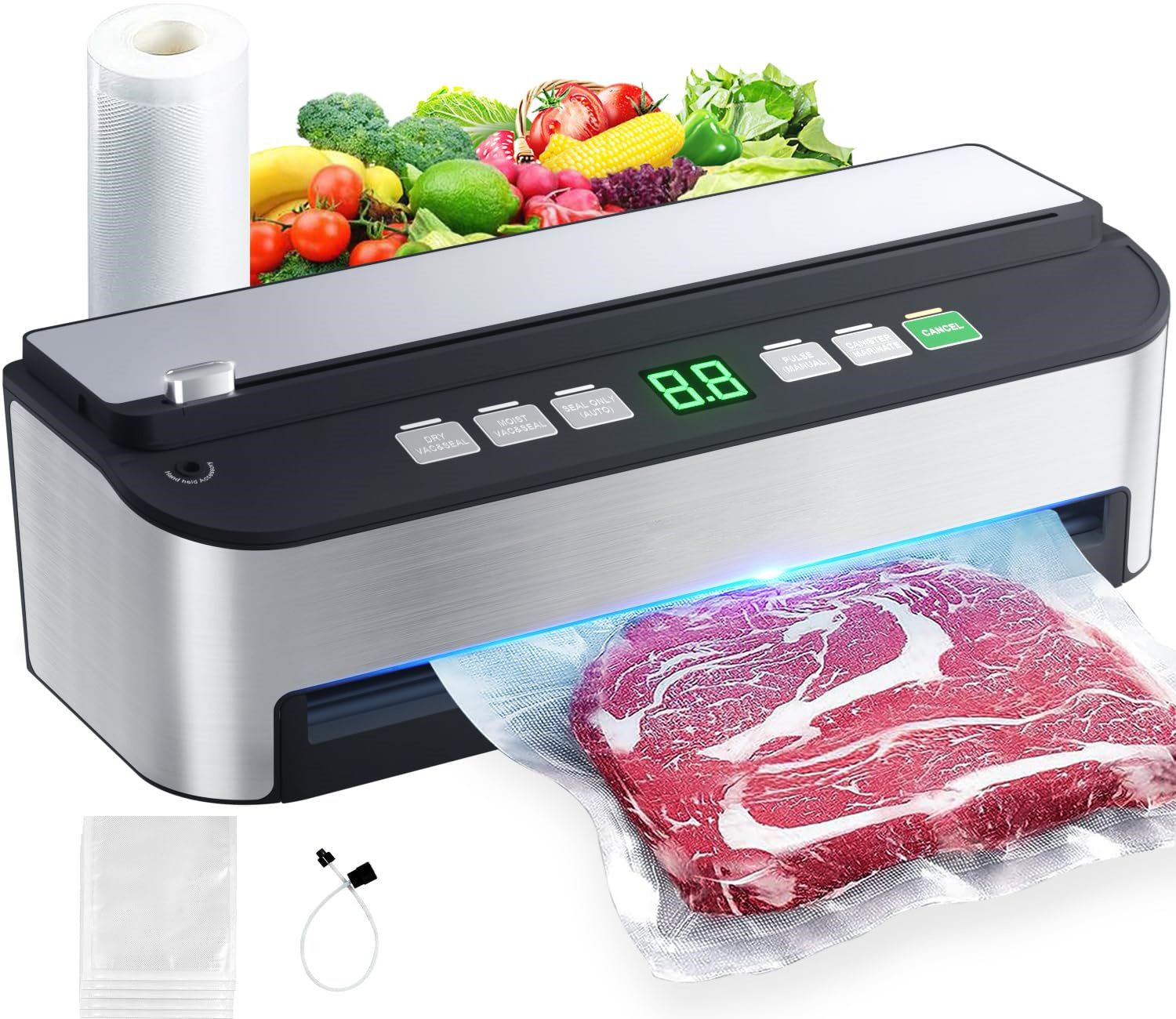 BEACHWATER POOL & SPA, LLC Vacuum Sealer Machine, Fully Automatic 8-IN ...