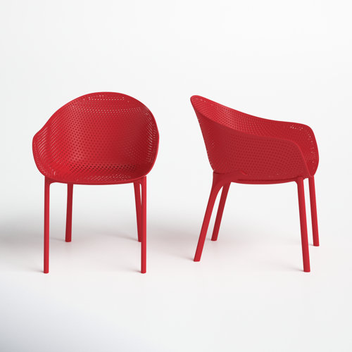 Modern Red Outdoor Dining Chairs | AllModern