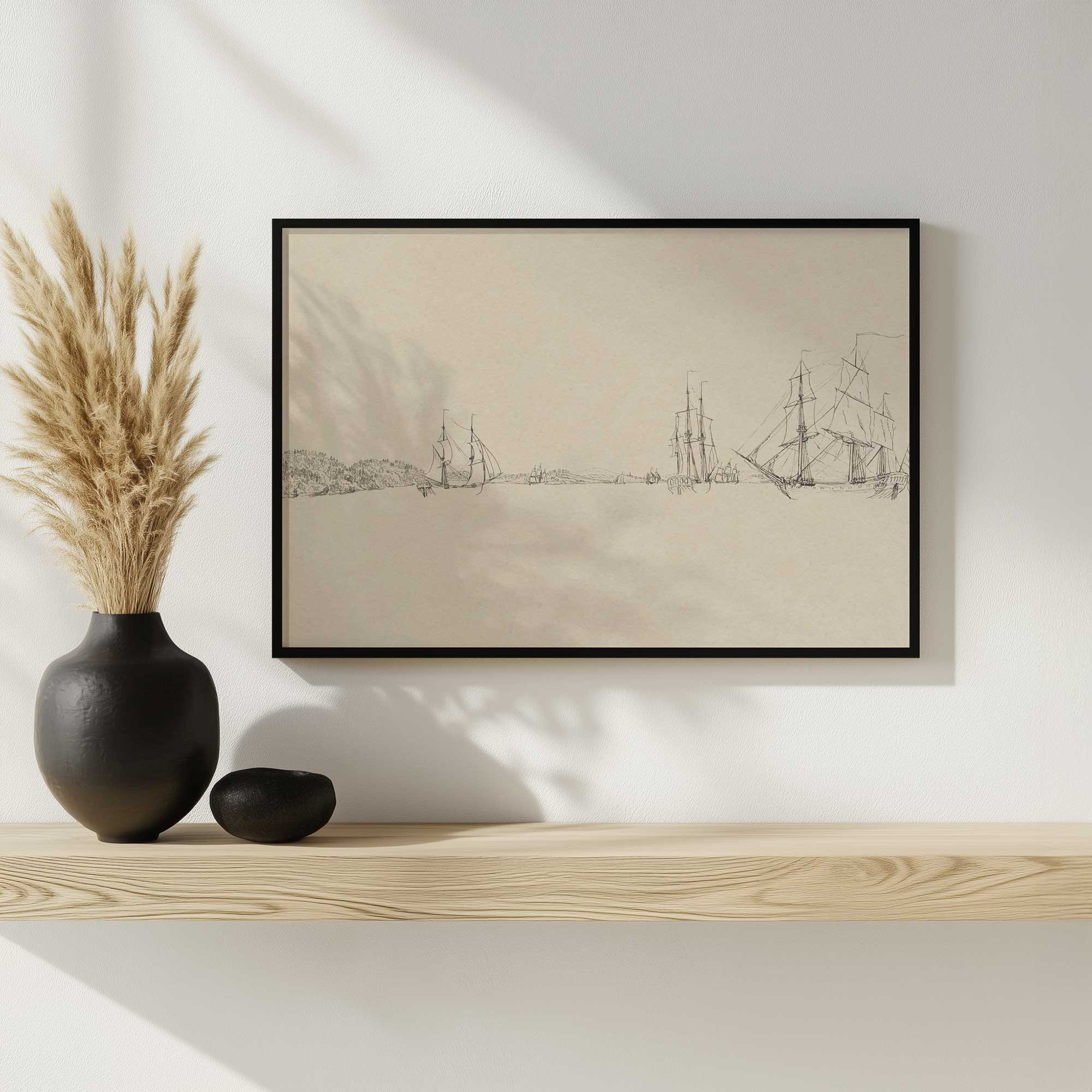 Breakwater Bay Sketch Of The Harbor II Art Print | Wayfair