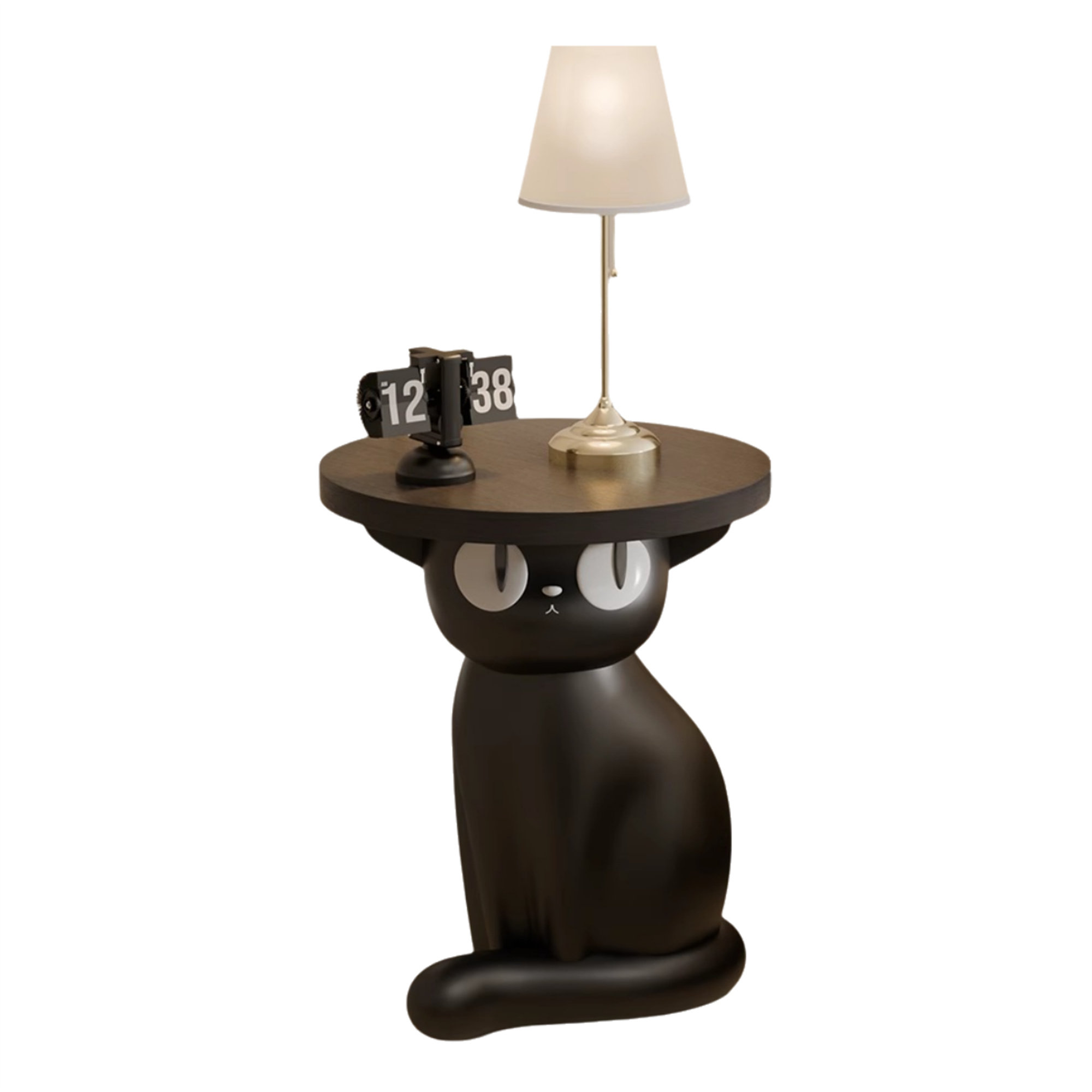 Ivy Bronx Black Cat Coffee Table Decoration Floor Ornament Home | Wayfair