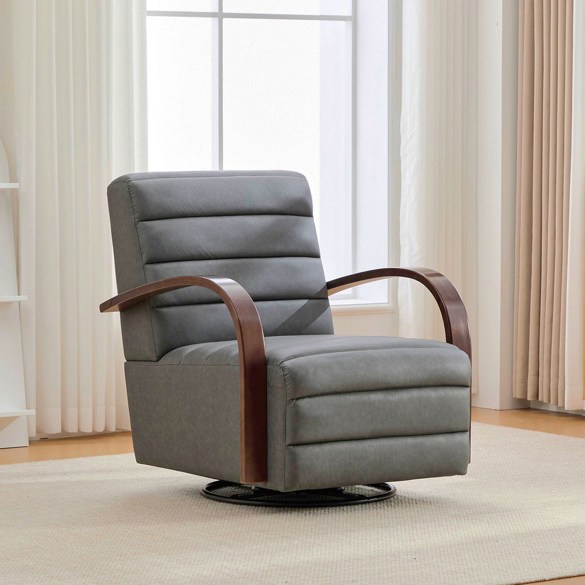 George Oliver 30.7"W Modern Upholstered 360° Swivel Accent Chair With ...