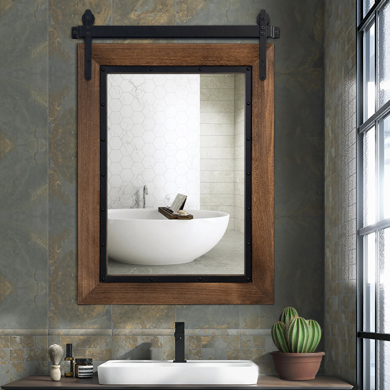 unique rustic bathroom mirrors