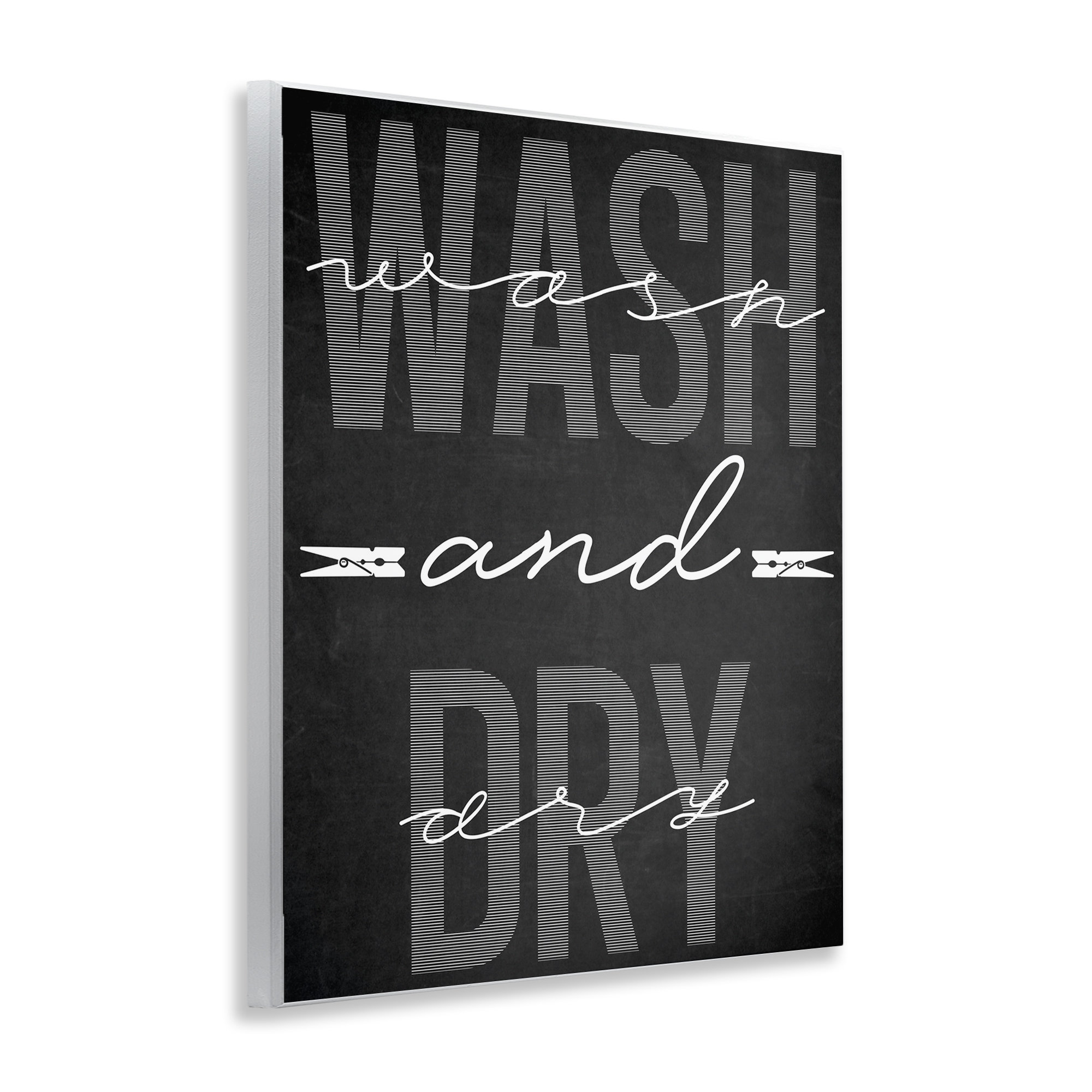 Wrought Studio™ Wash And Dry Black Minimal Wall Plaque, design by ...