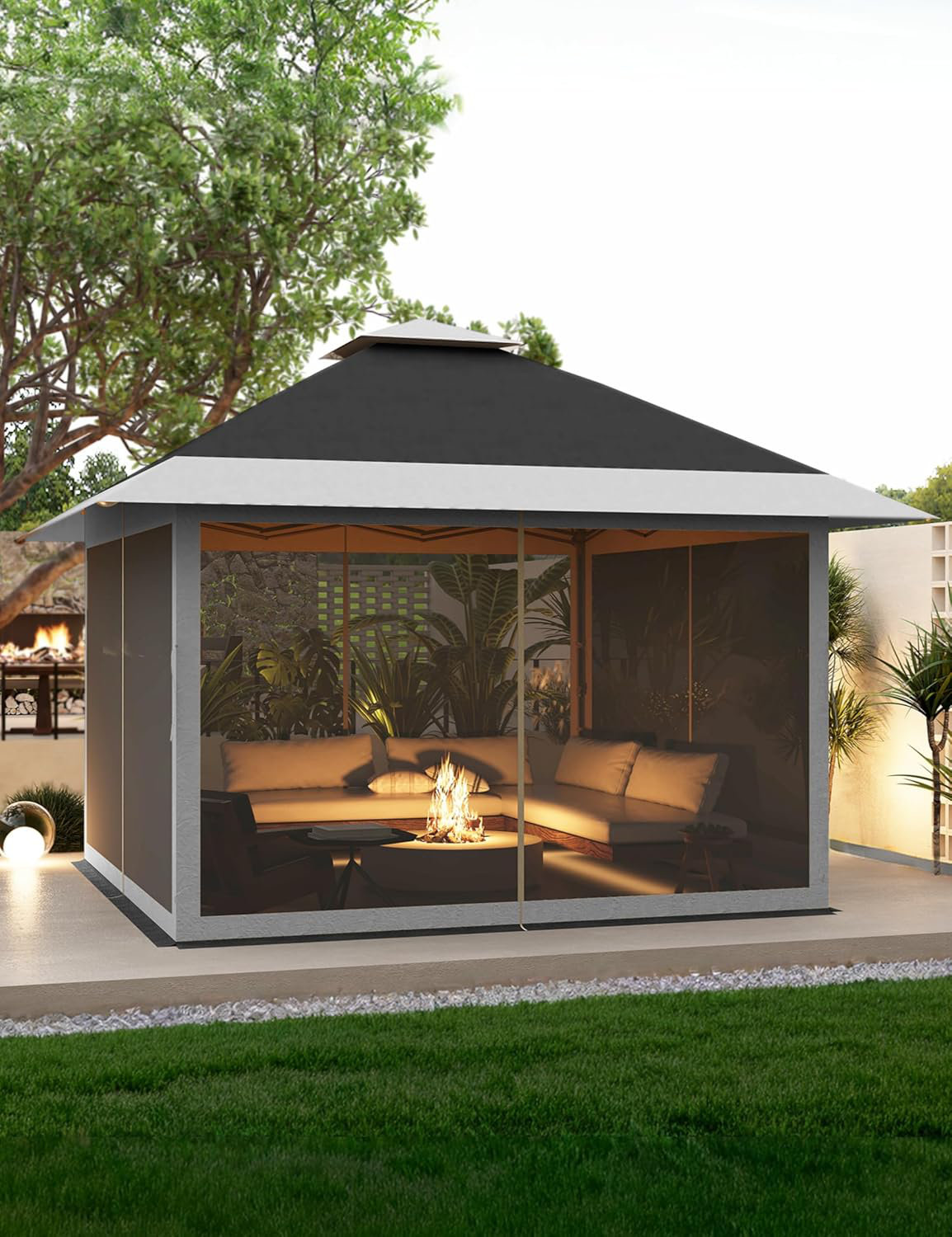 LumiParty 13x13ft Outdoor Patio Gazebo & Reviews | Wayfair