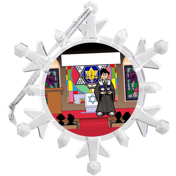 Printed Perfection Personalized Rabbi Male Lighted LED Snow Flake ...